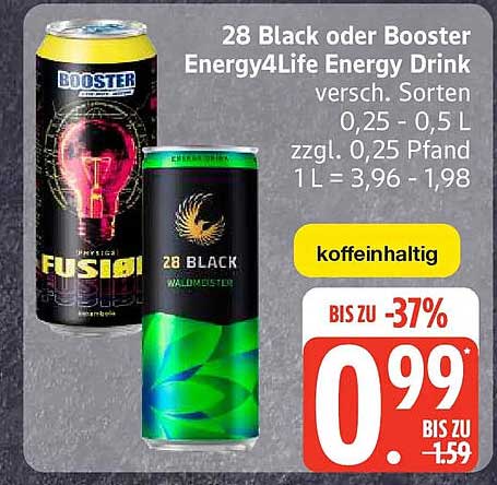28 Black Oder Booster Energy4Life Energy Drink - Verschiedene Sorten ...