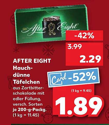 After Eight Hauchdünne Täfelchen Angebot bei Kaufland - ProspektGuru.de