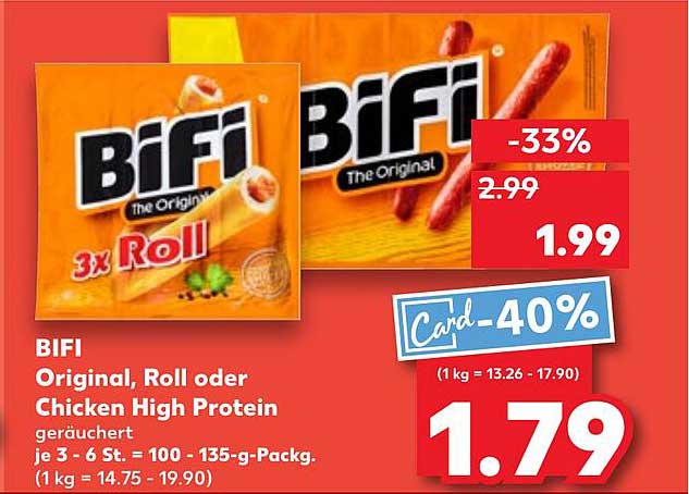 Bifi Original, Roll Oder Chicken High Protein Angebot bei Kaufland ...