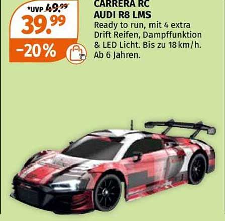 Carrera Rc Audi R8 Lms - Ready To Run Mit Zusätzlichen Drift Reifen ...