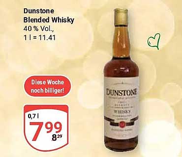 Dunstone Blended Whisky 0,7L – Jetzt Noch Günstiger! Angebot bei Globus ...
