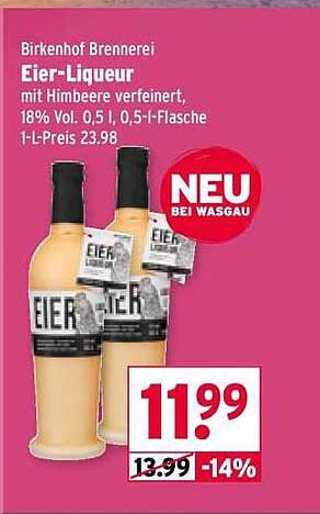 Eier-Liqueur Mit Himbeere Von Birkenhof Brennerei Angebot bei Wasgau ...