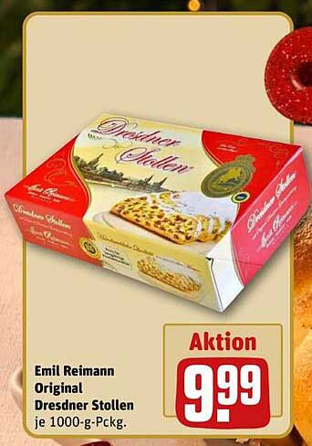 Emil Reimann Original Dresdner Stollen Je 1000-G-Pckg. Angebot bei REWE ...
