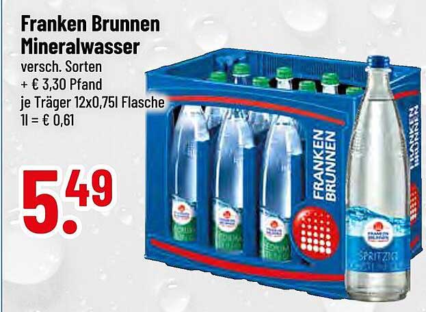 Franken Brunnen Mineralwasser 12X0,75L Angebot bei trinkgut ...