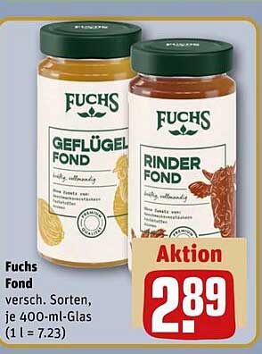 Fuchs Fond - Geflügel Und Rinder Fond, Je 400-Ml-Glas Angebot bei REWE ...