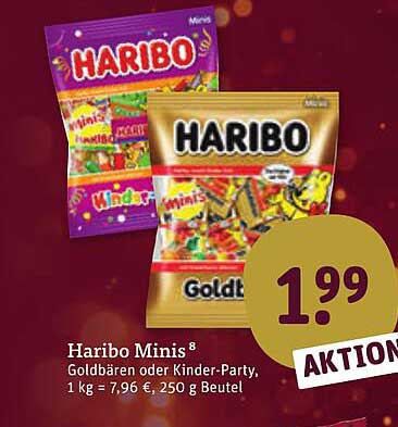 Haribo Minis Goldbären Oder Kinder-Party, 250 G Beutel Angebot bei ...