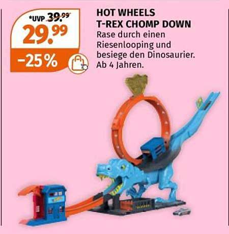 Hot Wheels T-Rex Chomp Down Angebot bei Müller - ProspektGuru.de