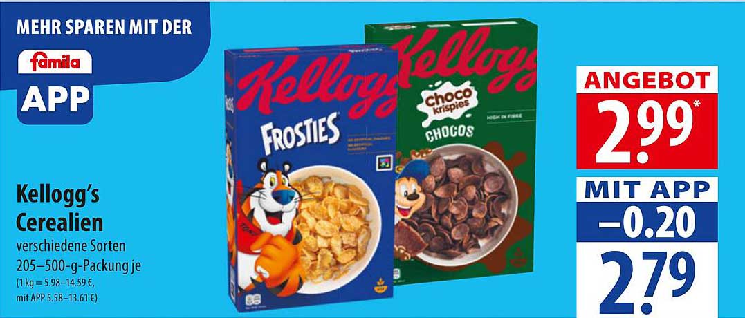 Kellogg's Cerealien - Verschiedene Sorten (205–500-G-Packung Je ...