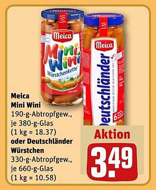 Meica Mini Winí Oder Deutschländer Würstchen - Angebot Im Rewe Kaufpark ...