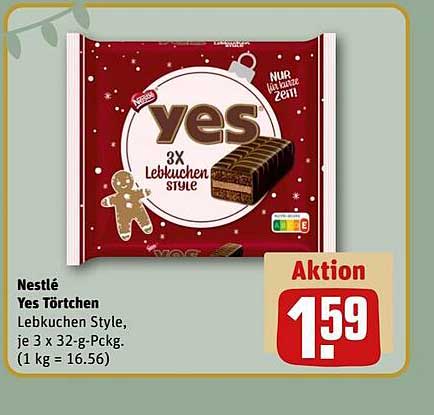 Nestlé Yes Törtchen Lebkuchen Style, Je 3 X 32-G-Päckg. Angebot bei ...