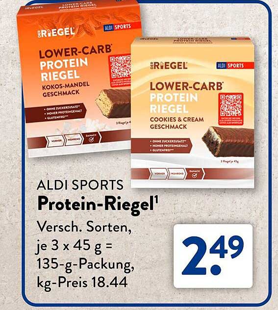 Aldi Sports Protein-Riegel Angebot bei Aldi Süd