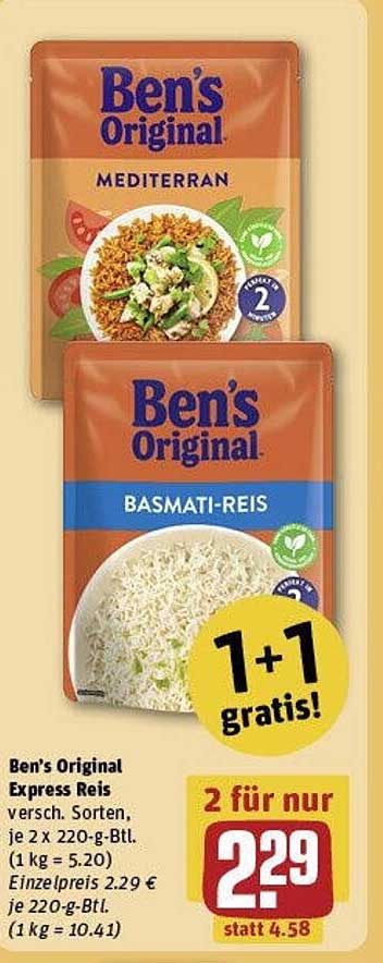 Ben's Original Express Reis Angebot bei REWE