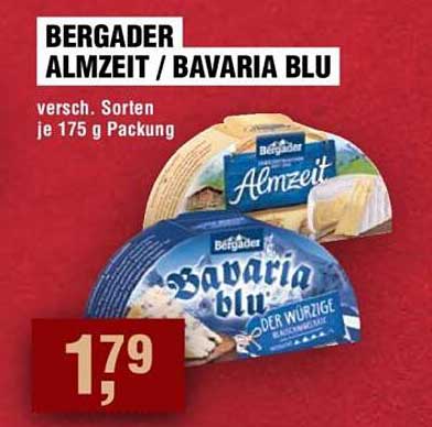 Bergader Bavaria Blu Je 300 G (1 Kg = 11.10) Oder Almzeit Versch ...