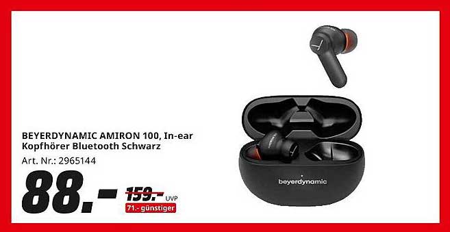 Beyerdynamic Amiron 100, In-Ear Kopfhörer Bluetooth Schwarz Angebot bei ...