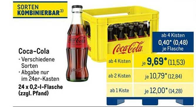 Coca-Cola - Verschiedene Sorten 12 X 0,5-L-Flasche (Zzgl. Pfand ...