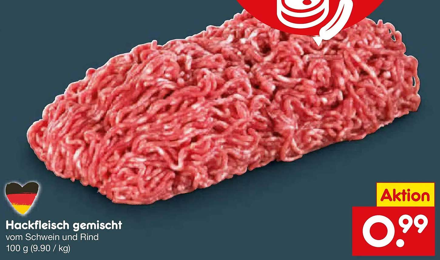 Hackfleisch Gemischt Vom Rind Und Schwein 800G Packung Angebot bei E ...