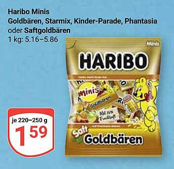Haribo Minis Goldbären, Starmix, Kinder-Parade, Phantasia Oder ...