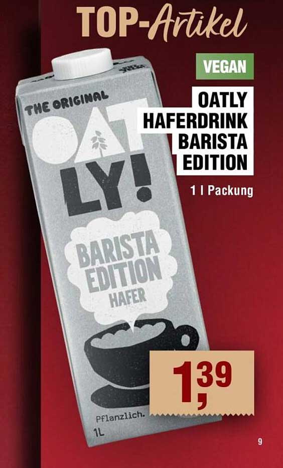 Oatly! Hafer Barista Edition Je 500Ml/1,5L Packung Angebot bei E-Center ...