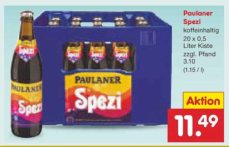 Verwunderlich Paulaner Spezi Angebot Netto Bild