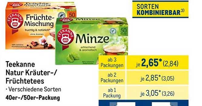 Teekanne Premium Tee Versch. Sorten Je 20Er Packung Angebot bei ...