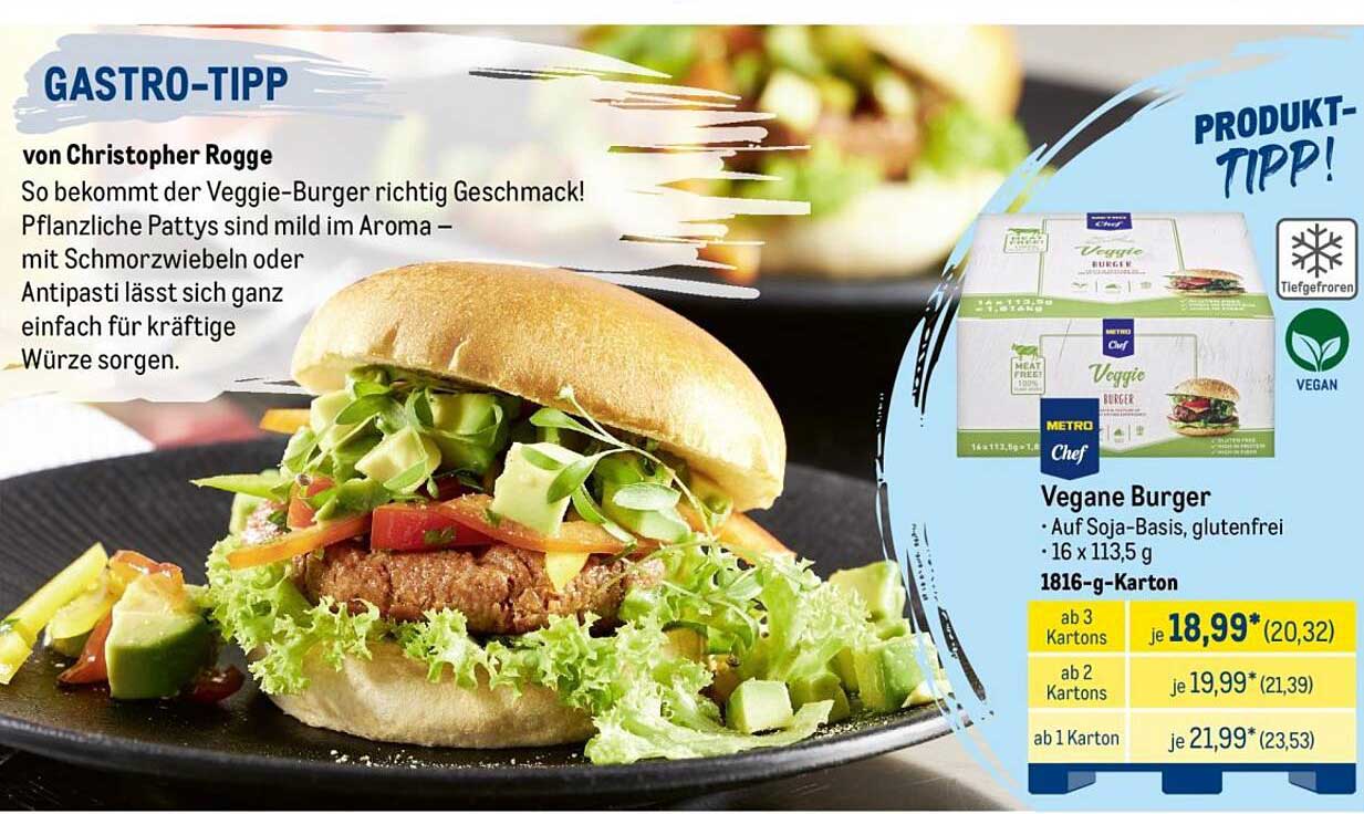 Vegane Burger Angebot bei METRO - ProspektGuru.de