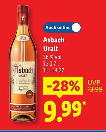 Asbach Uralt Angebot bei Lidl - ProspektGuru.de