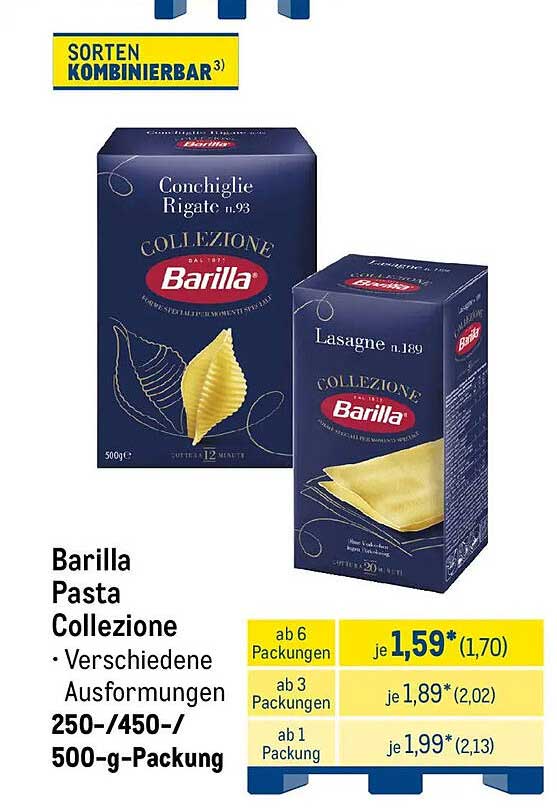 Barilla Pasta Collezione Angebot bei METRO - ProspektGuru.de