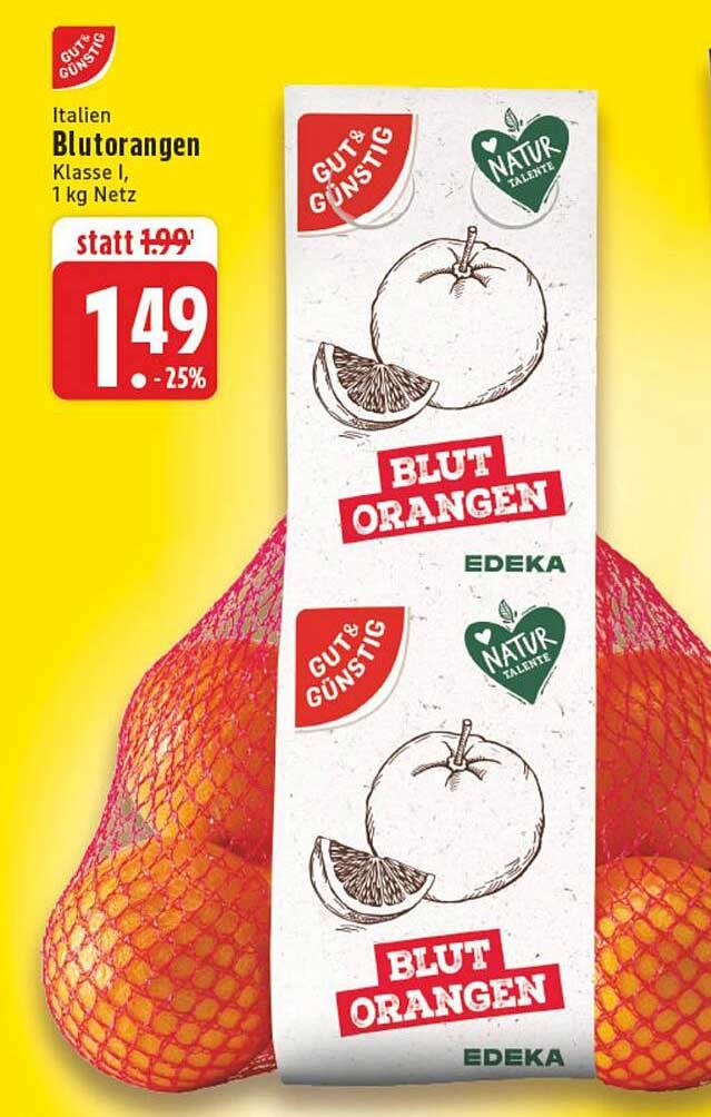Blutorangen Klasse I, 1 Kg Netz Angebot bei E-Center - ProspektGuru.de
