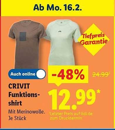 Crivit Funktionsshirt Angebot bei Lidl - ProspektGuru.de