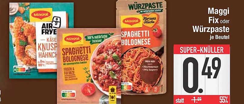 Maggi Fix Oder Würzpaste Je Beutel Angebot bei E-Center - ProspektGuru.de