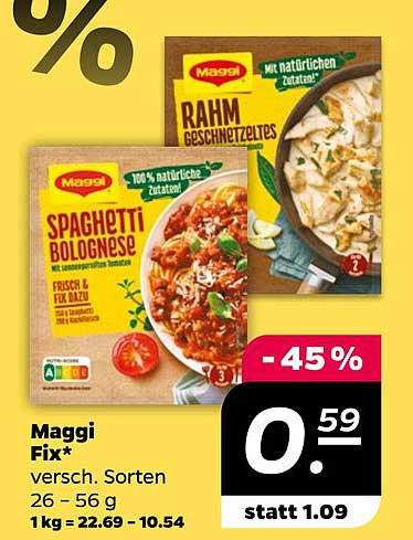 Maggi Fix* Versch. Sorten Angebot bei NETTO - ProspektGuru.de