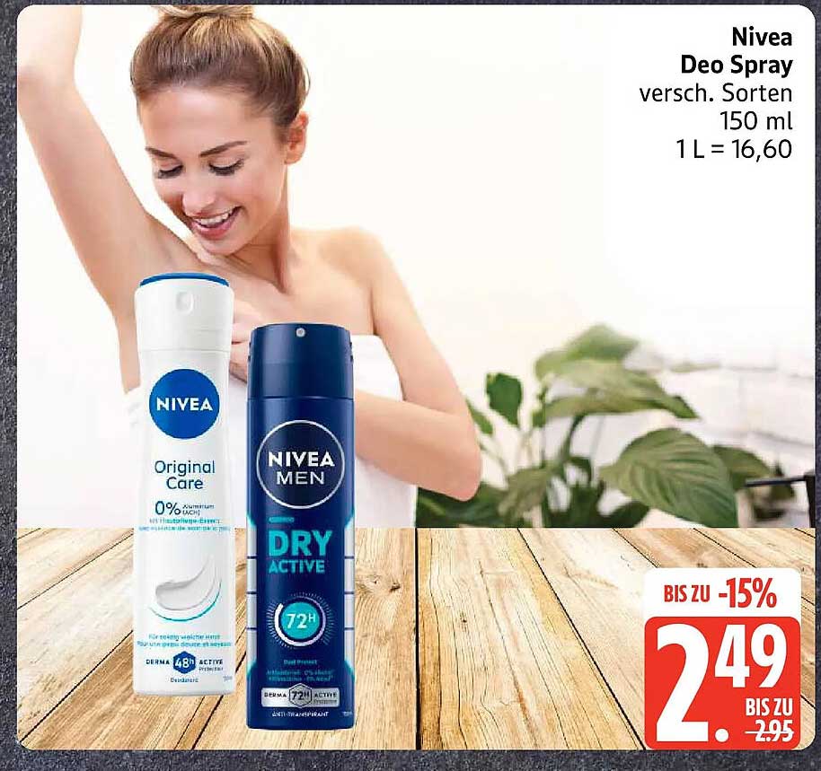 Nivea Deo Spray Versch. Sorten 150 Ml Angebot bei Marktkauf ...