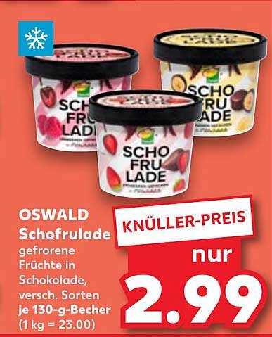 Oswald Schofrulade Gefrorene Früchte In Schokolade, Versch. Sorten Je ...