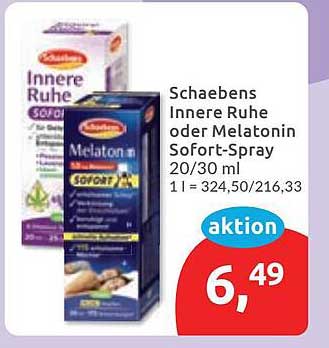 Schaebens Innere Ruhe Oder Melatonin Sofort-Spray 20/30 Ml Angebot bei ...