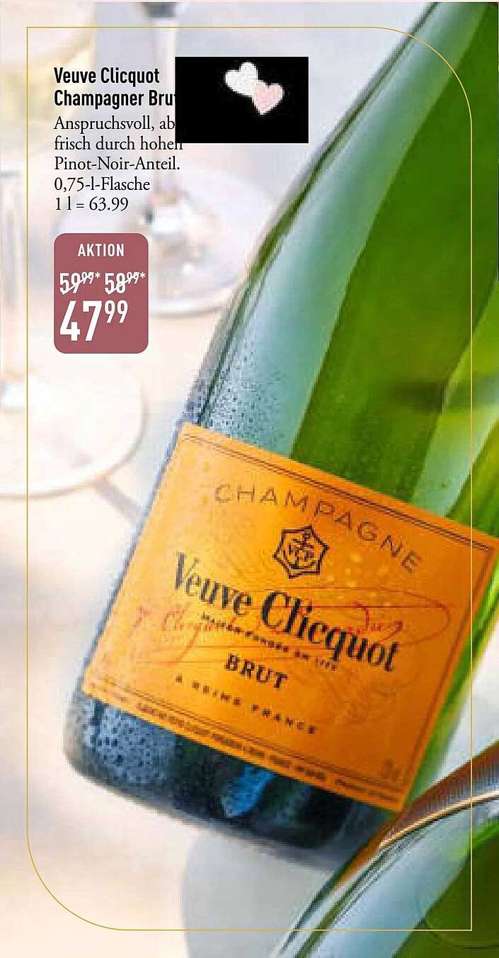 Veuve Clicquot Champagner Brut Angebot bei Galeria Markthalle ...