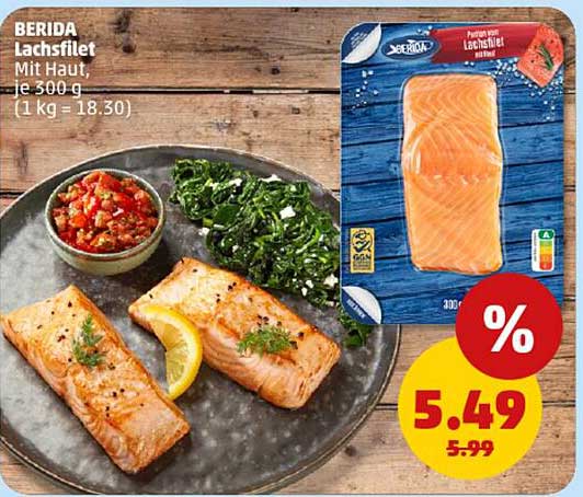 Berida Lachsfilet Angebot bei Penny