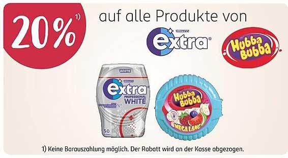 Extra Professional White Hubba Bubba Mega Lang Angebot bei Rossmann