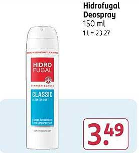 Hidro Fugal Deospray Angebot bei Rossmann