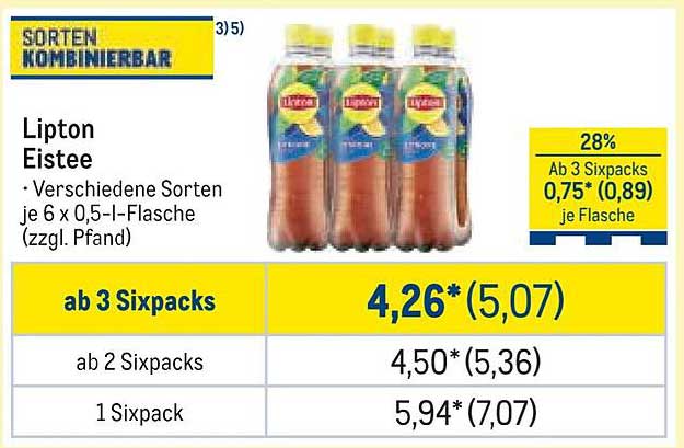 Lipton Eistee Angebot bei METRO