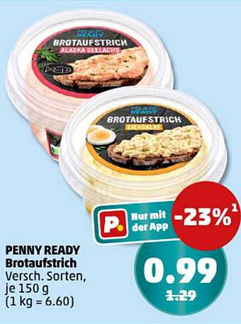 Penny Ready Brotaufstrich Angebot bei Penny - ProspektGuru.de
