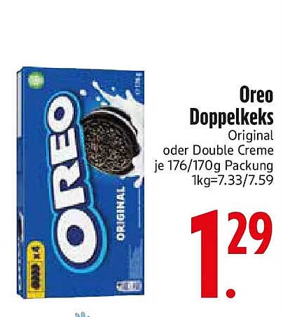 Oreo Doppelkecks Original Oder Double Creme Je 176/170G Packung Angebot ...