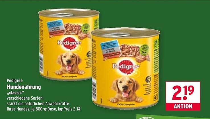 Pedigree Hundenahrung „Classic“ Verschiedene Sorten, Stärkt Die ...