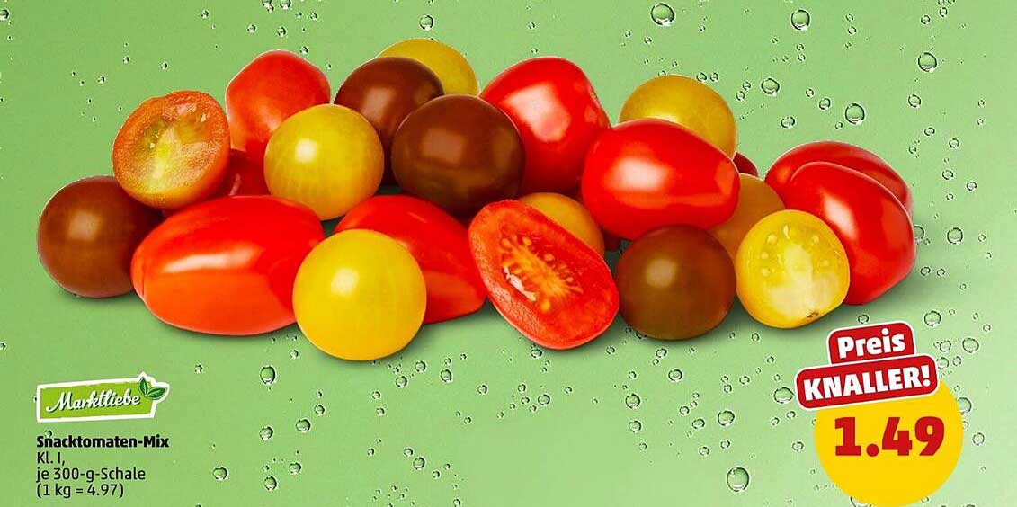 Snacktomaten-Mix Kl I, Je 300-G-Schale (1 Kg = 4,97) Angebot bei Penny ...