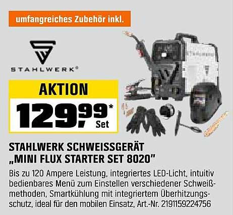 Stahlwerk Schweissgerät „Mini Flux Starter Set 8020“ Angebot bei OBI ...
