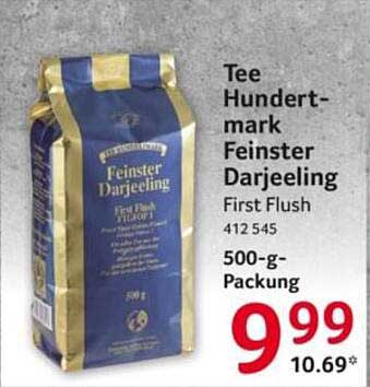 Tee Hundertmark Feinster Darjeeling First Flush 500-G-Packung Angebot ...