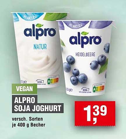 Alpro Soja Joghurt - Verschiedene Sorten Angebot bei Handelshof