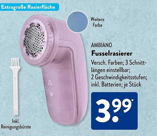 Ambiano Fusselrasierer Angebot bei Aldi Süd - ProspektGuru.de