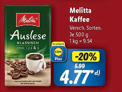 Melitta Kaffee Angebot bei Lidl