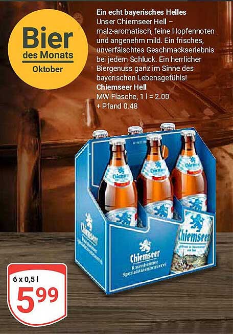 Chiemseer Hell – Bier Des Monats Oktober Angebot bei Globus ...