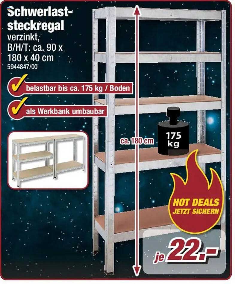 Schwerlast-Steckregal Angebot bei Poco